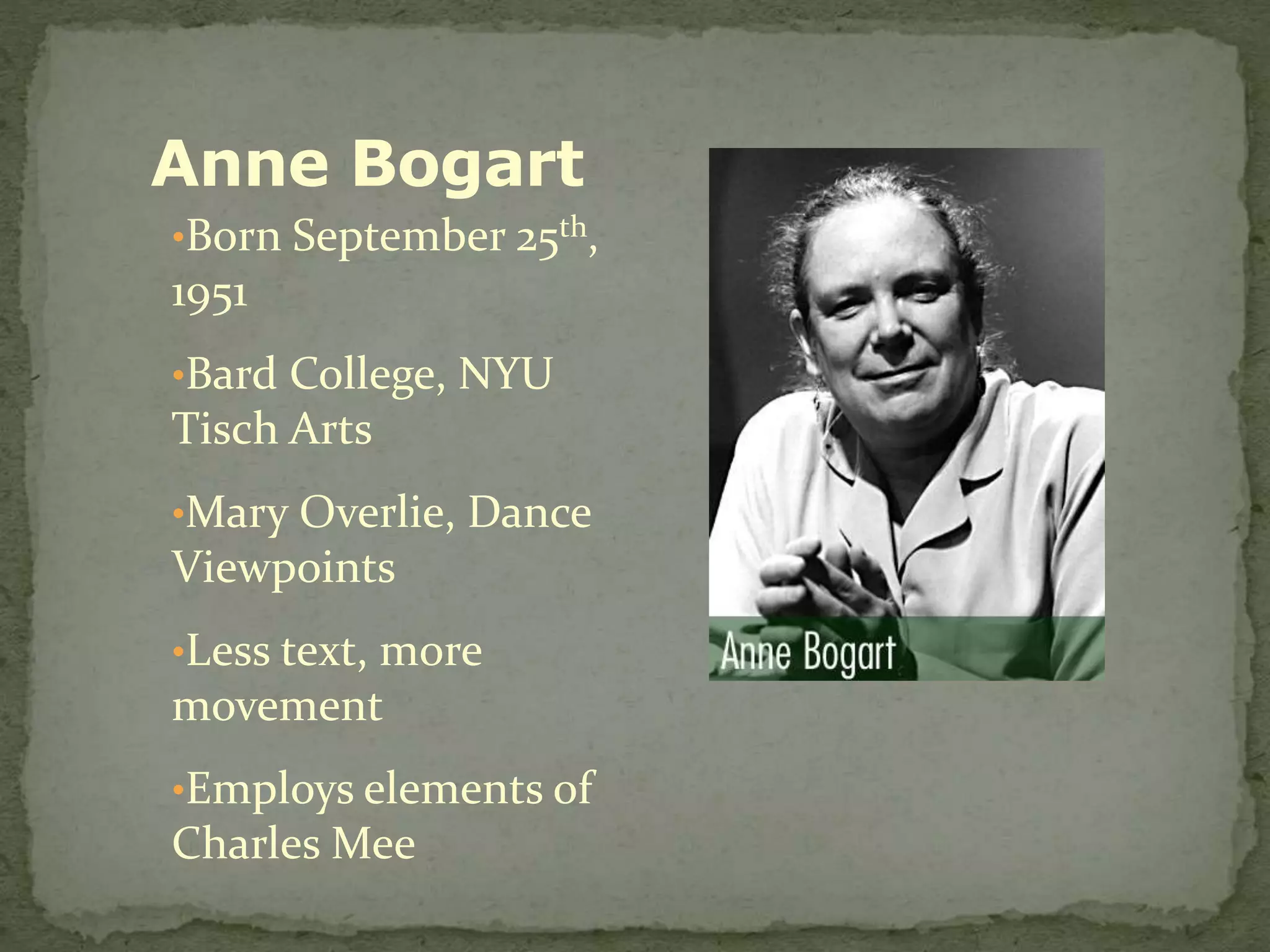 Anne Bogart's Viewpoints | PPTX
