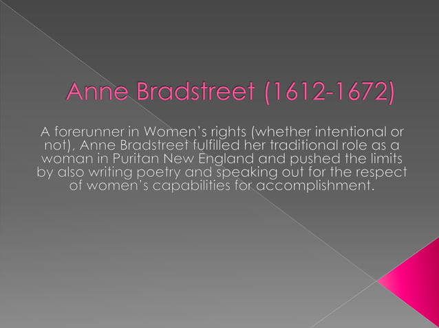 Anne bradstreet | PPTX