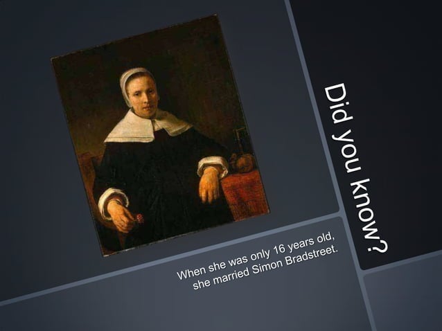 Anne Bradstreet // Created by MacLean Pfister | PPT