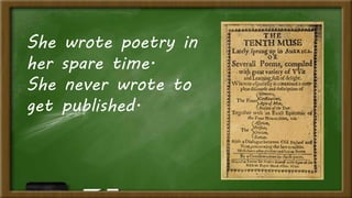 Anne bradstreet and To My Dear and Loving Husband | PPTX