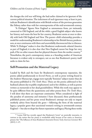 Anne Bradstreet S Quot Dear Remains Quot Children And The Creation Of ...