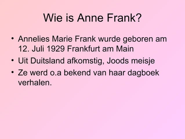Anne Frank | PPT