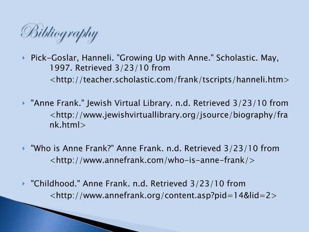 Anne Frank | PPT