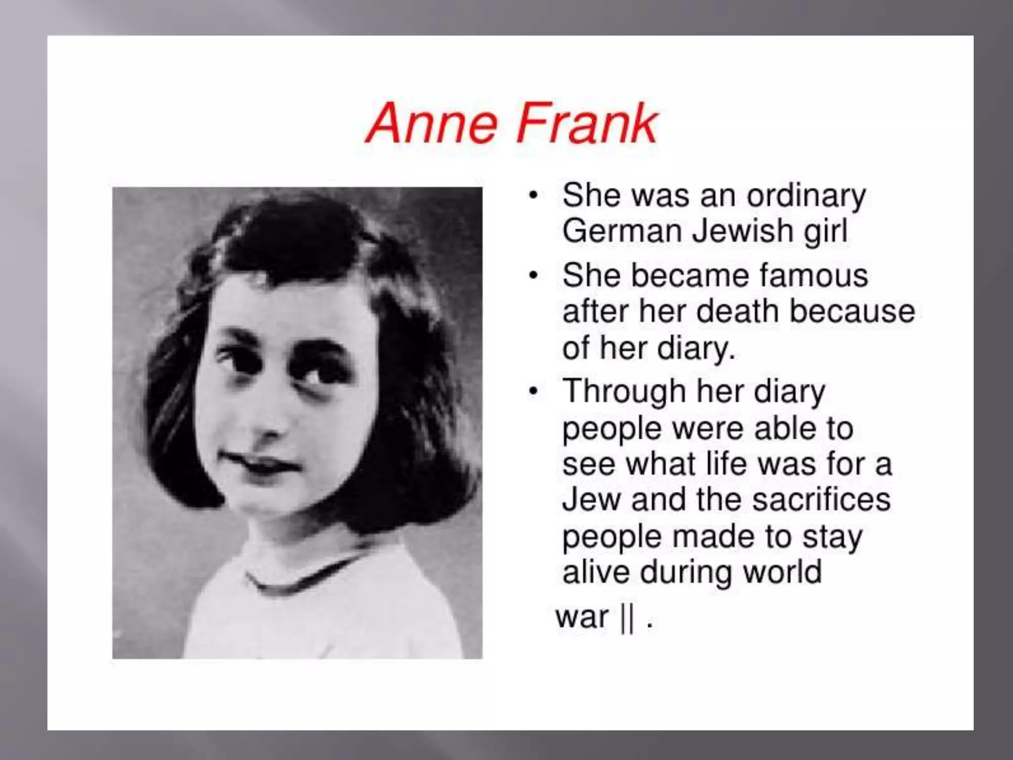Anne Frank | PPTX