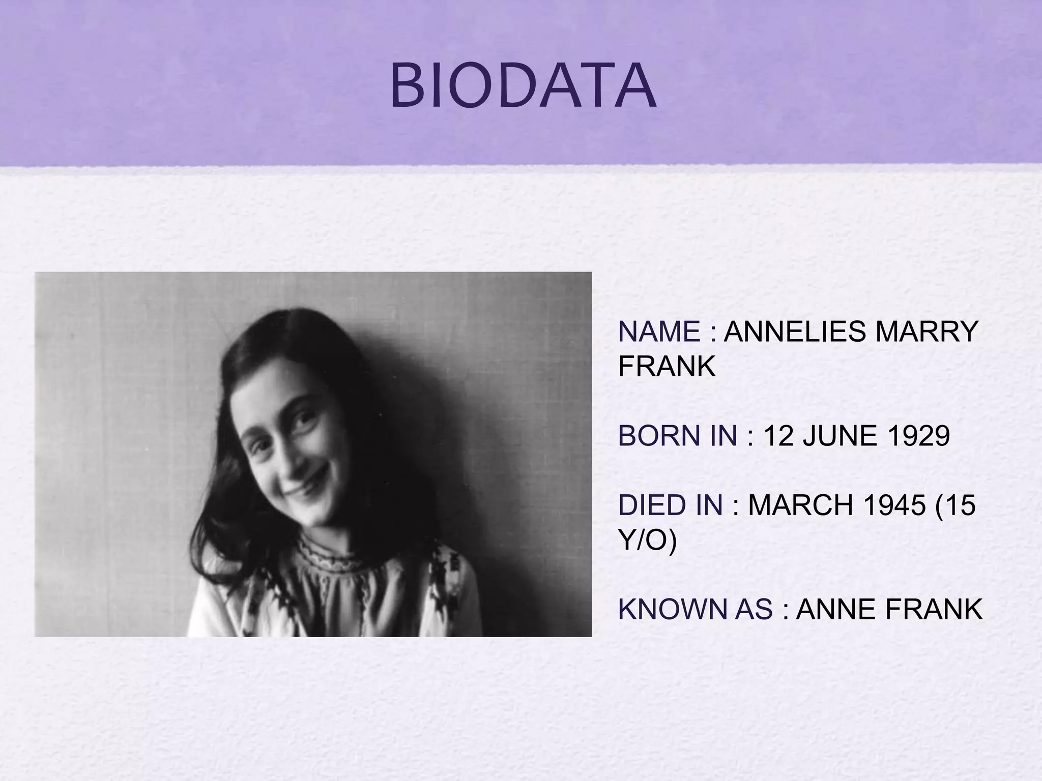 Anne frank | PPTX