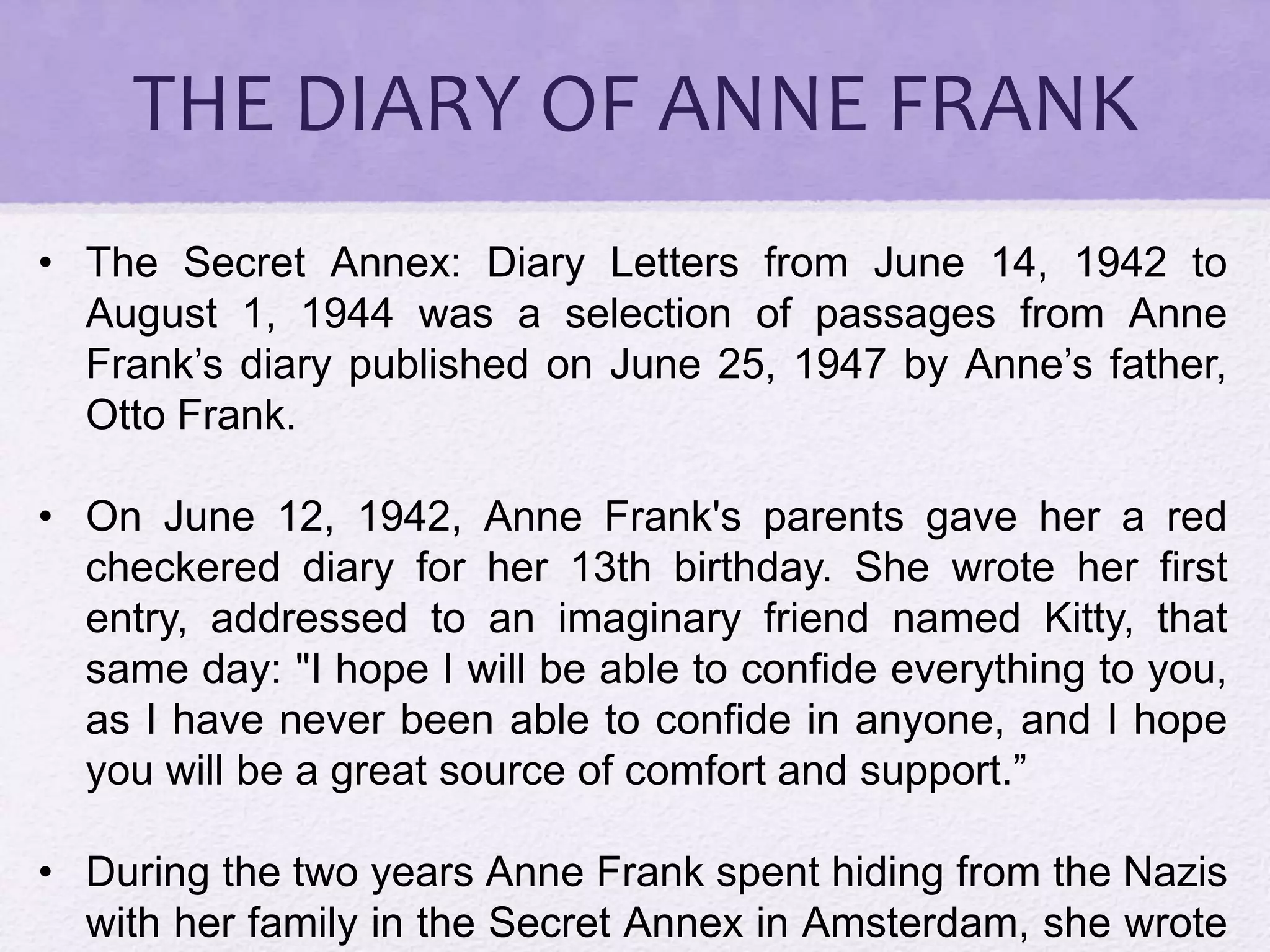 Anne frank | PPTX