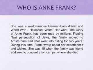Anne frank | PPTX