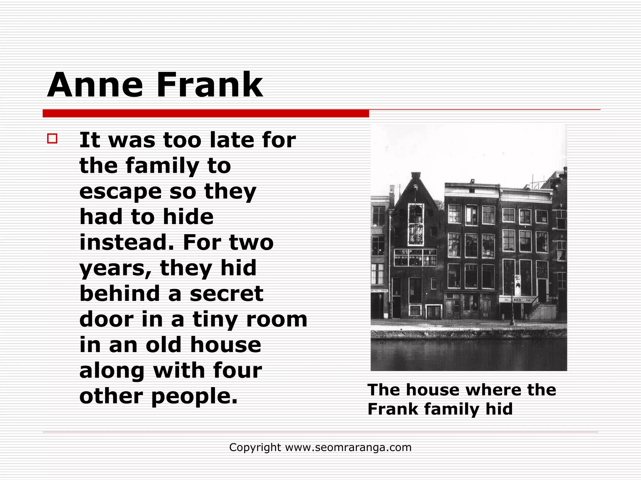 Anne frank homework version | PPT