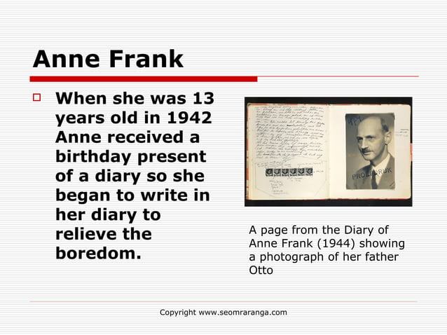 Anne frank homework version | PPT