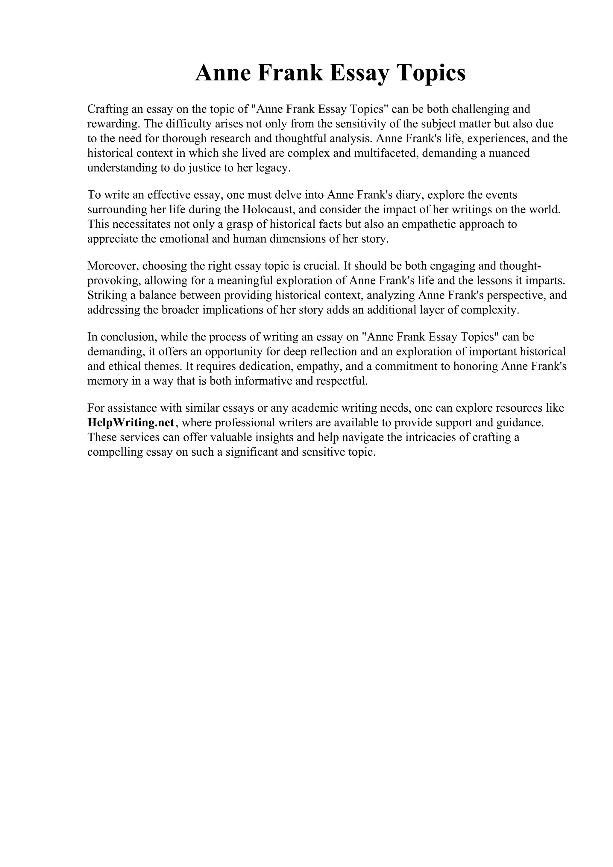 Anne Frank Essay Topics.pdf