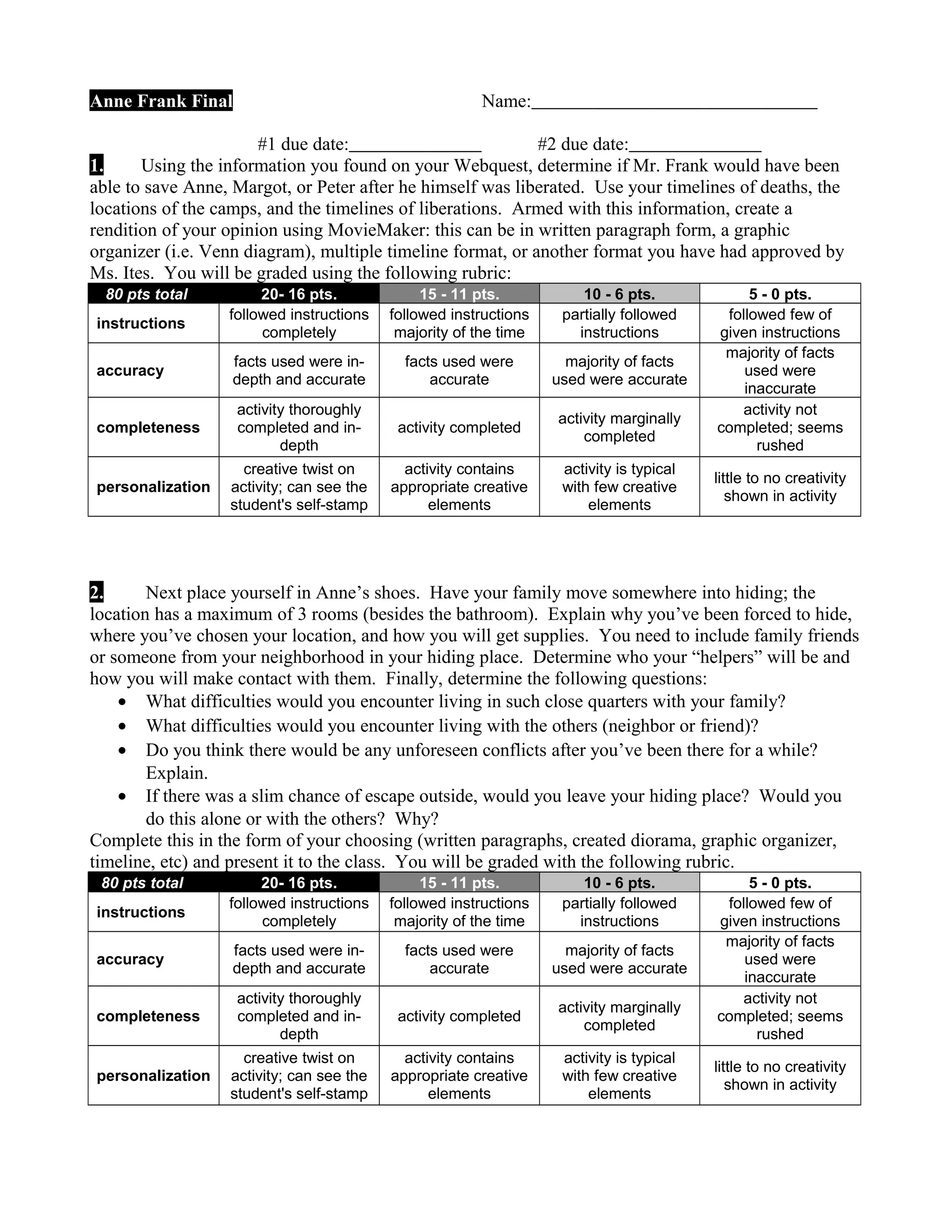 Anne Frank Final | DOC