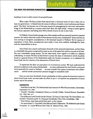 Anne Frank In Historical Perspective A Teaching Guide For Secondary ...
