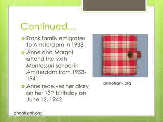 Anne Frank Introduction | PPT