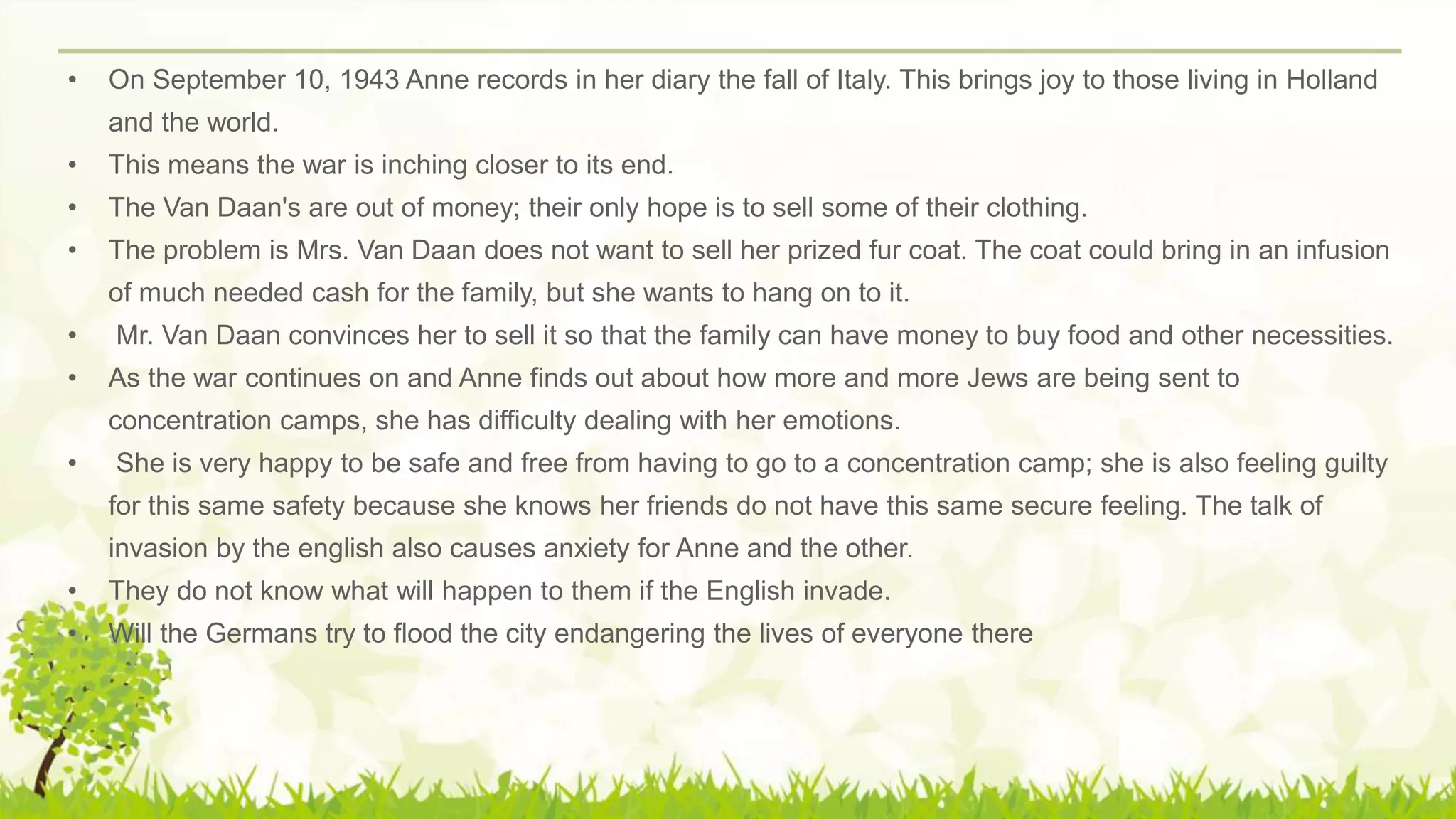 The Diary of Anne frank ppt class 10th by jagdish kumar | PPTX