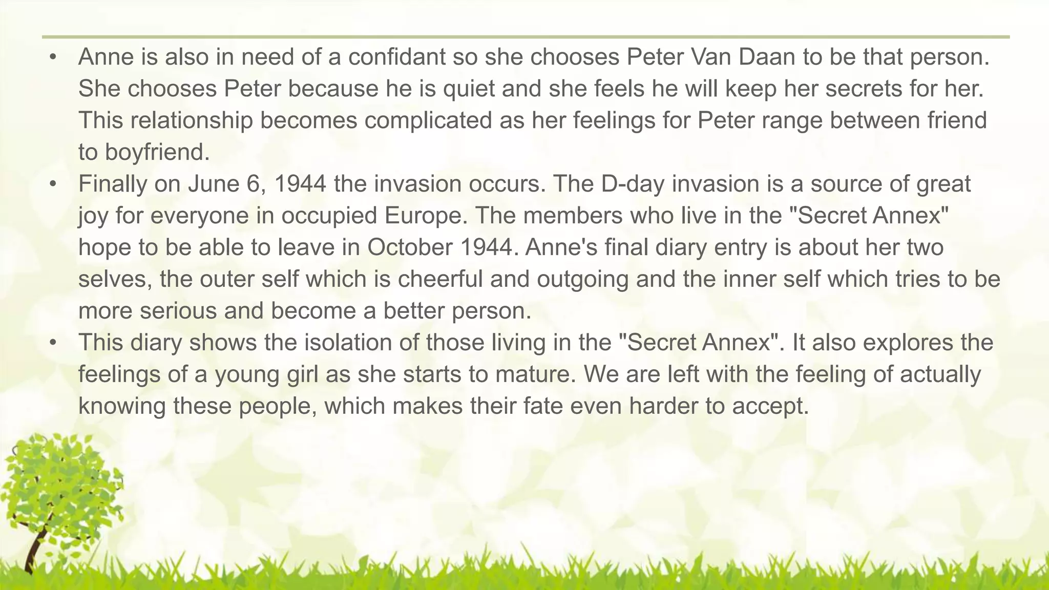 The Diary of Anne frank ppt class 10th by jagdish kumar | PPTX