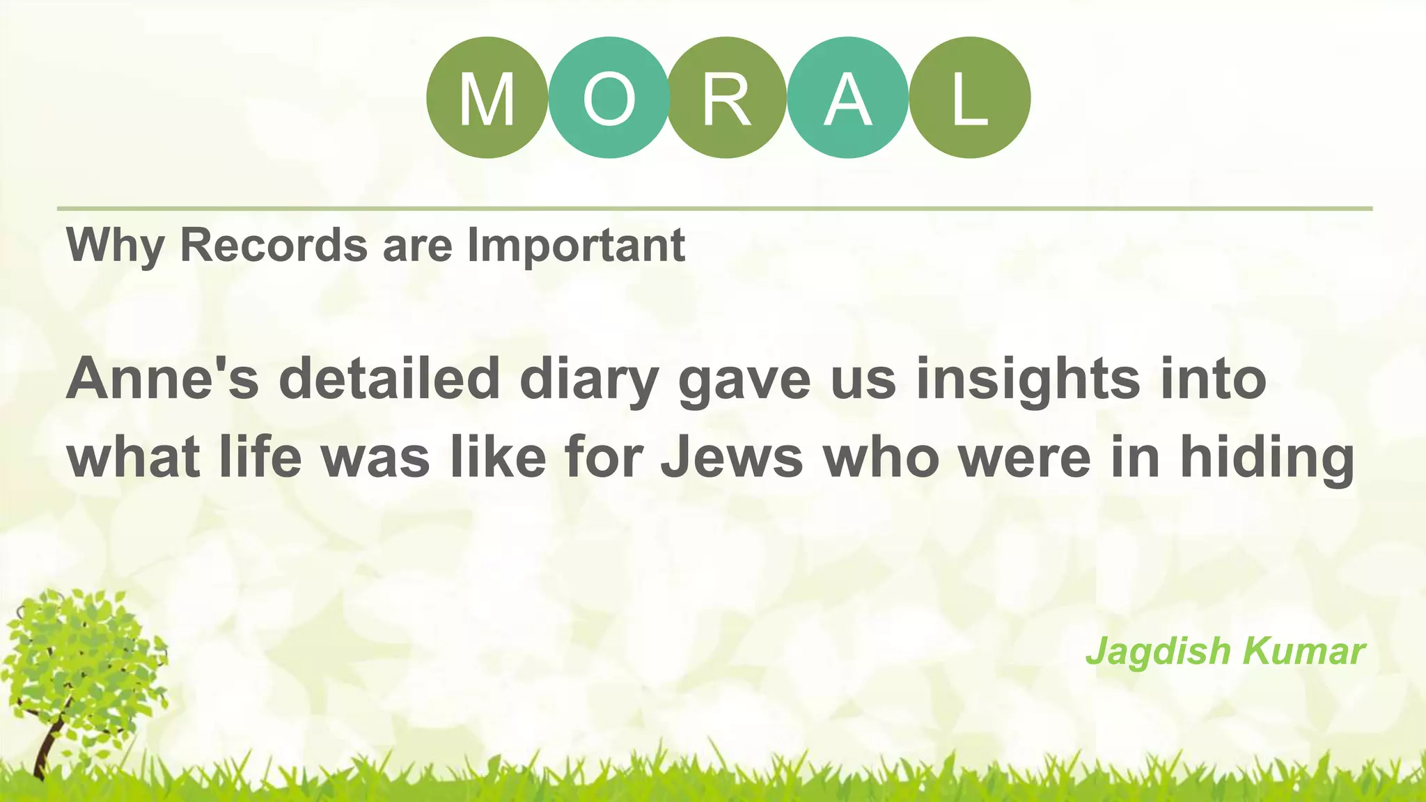 The Diary of Anne frank ppt class 10th by jagdish kumar | PPTX