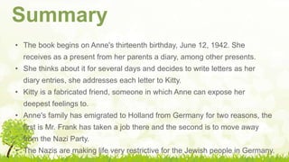 The Diary of Anne frank ppt class 10th by jagdish kumar | PPTX