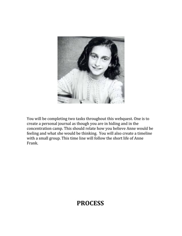 Anne frank webquest | DOC | Education