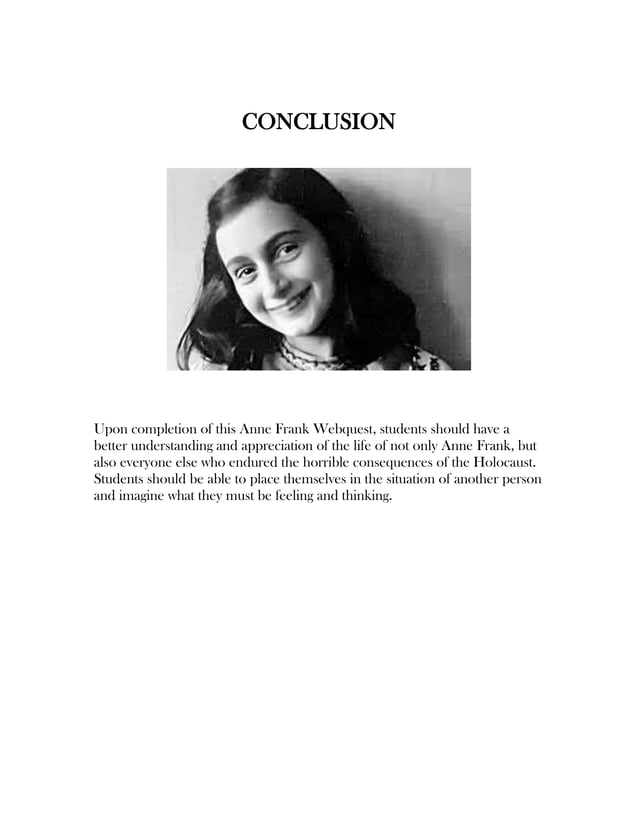 Anne frank webquest | PDF