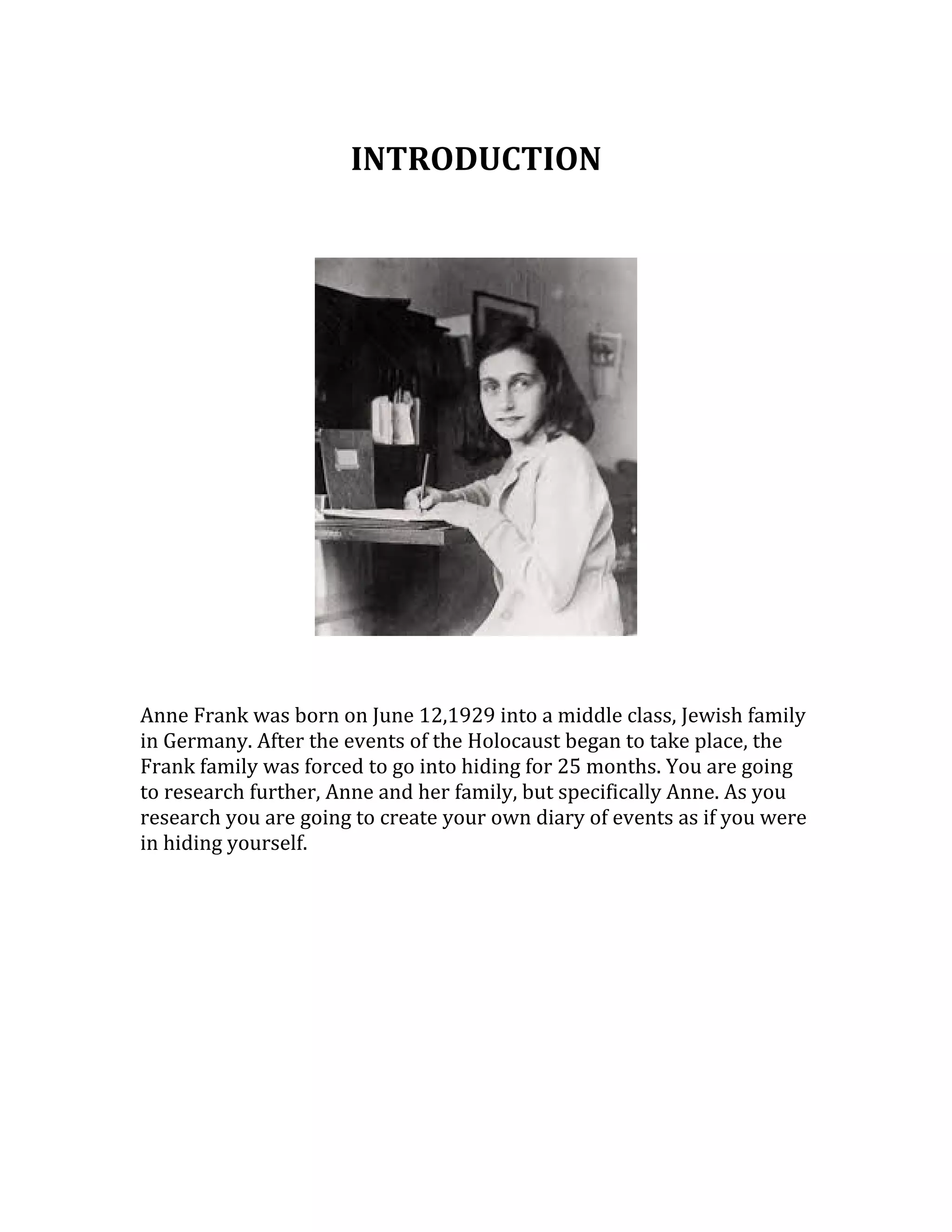 Anne frank webquest | DOC