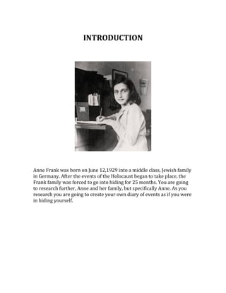 Anne frank webquest | DOC