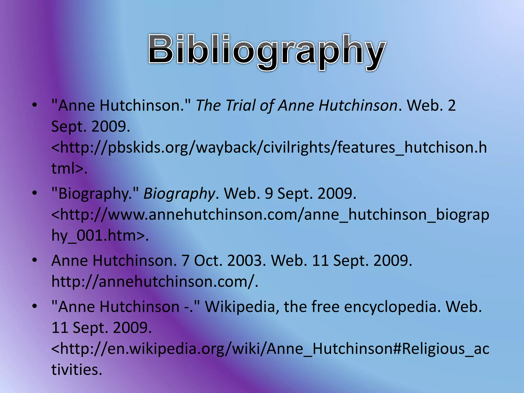 Anne Hutchinson's Life | PPTX