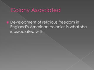 Anne Hutchinson Project | PPTX