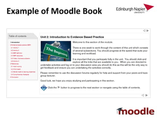 Moodle book: simply a ‘resource’ or can it also be an ‘activity’ Anne ...