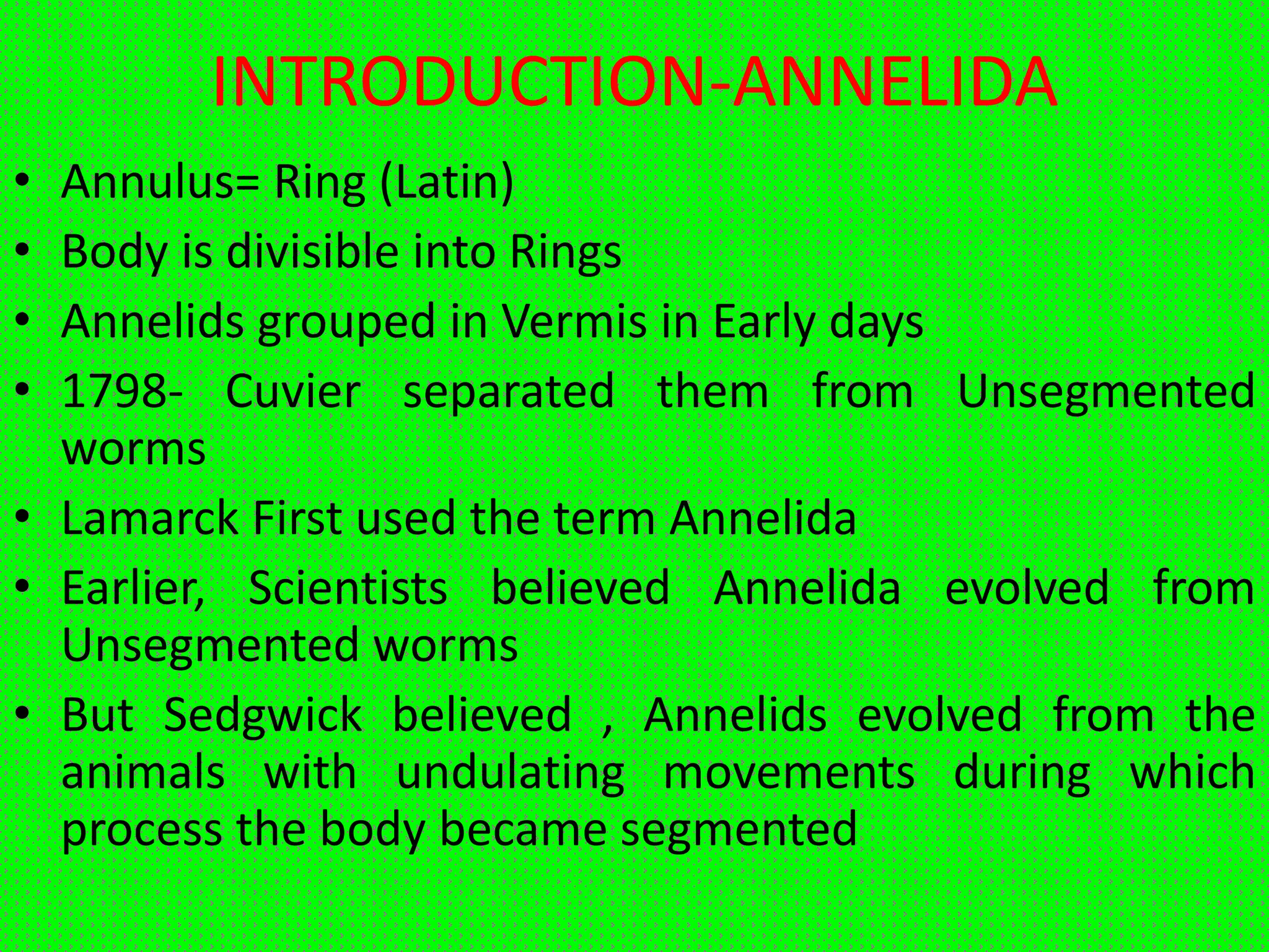 Annelida- General Characters and classification | PPTX