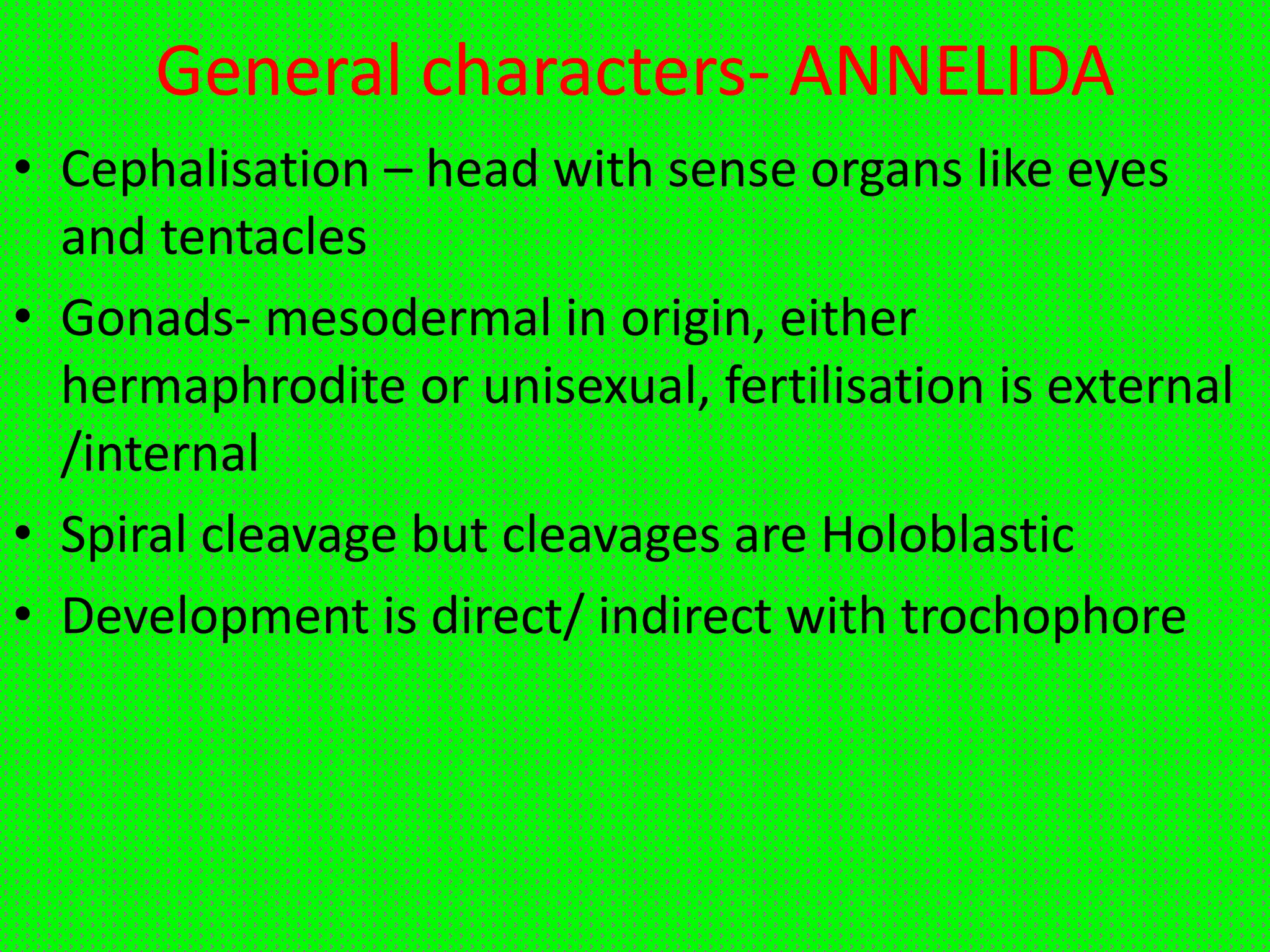 Annelida- General Characters and classification | PPTX