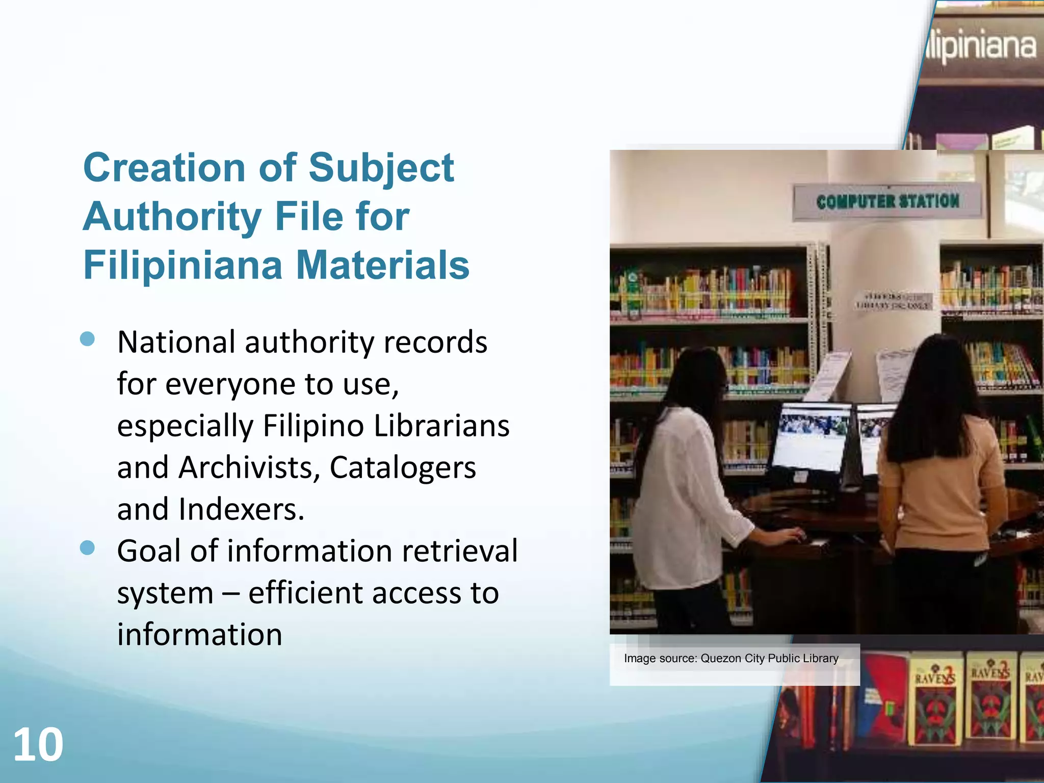 Subject Headings Authority File for Filipiniana materials / Annelyn C ...