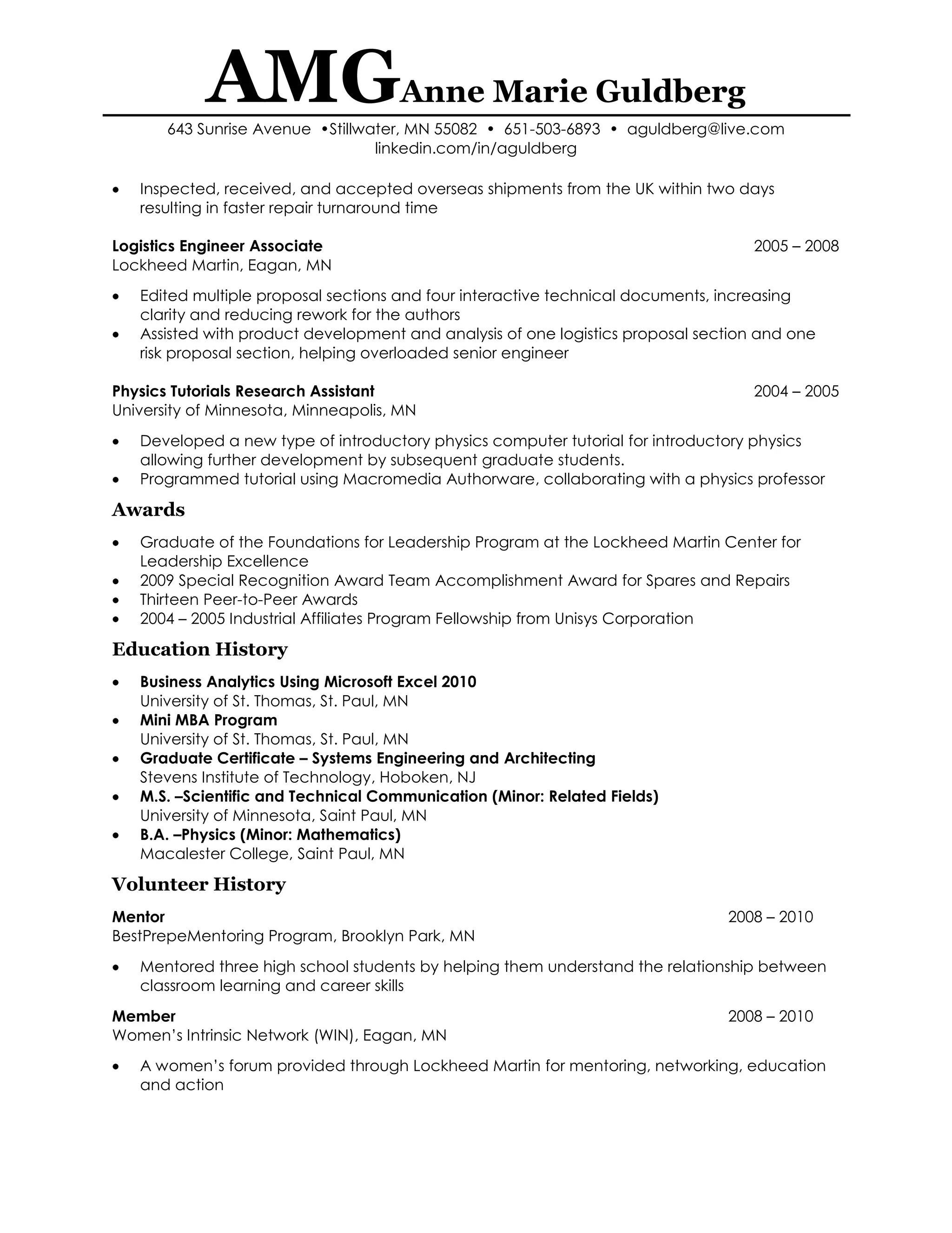 Anne Marie Guldberg Resume | DOCX