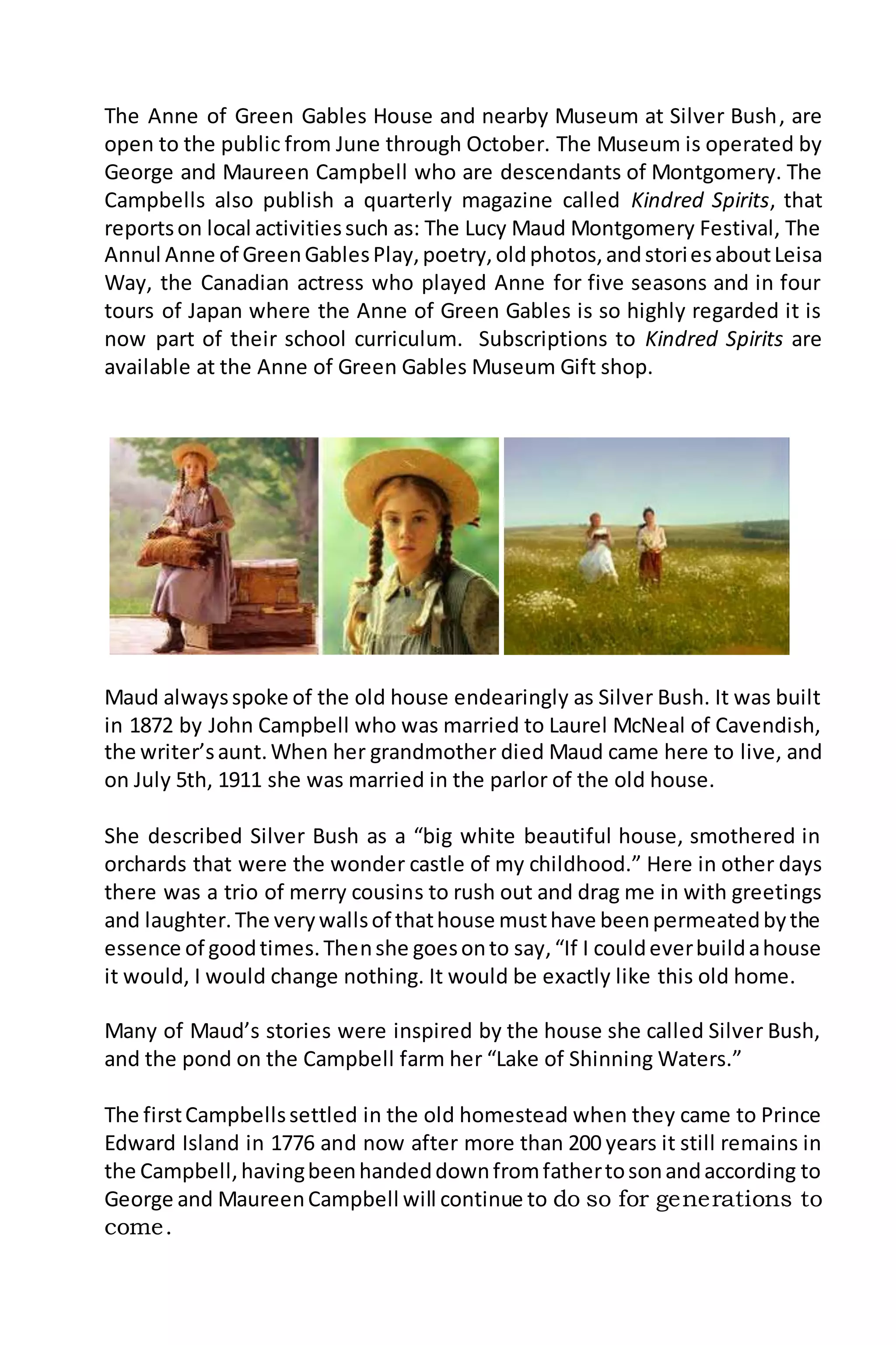 Anne of Green Gables by Russ Davis | DOCX