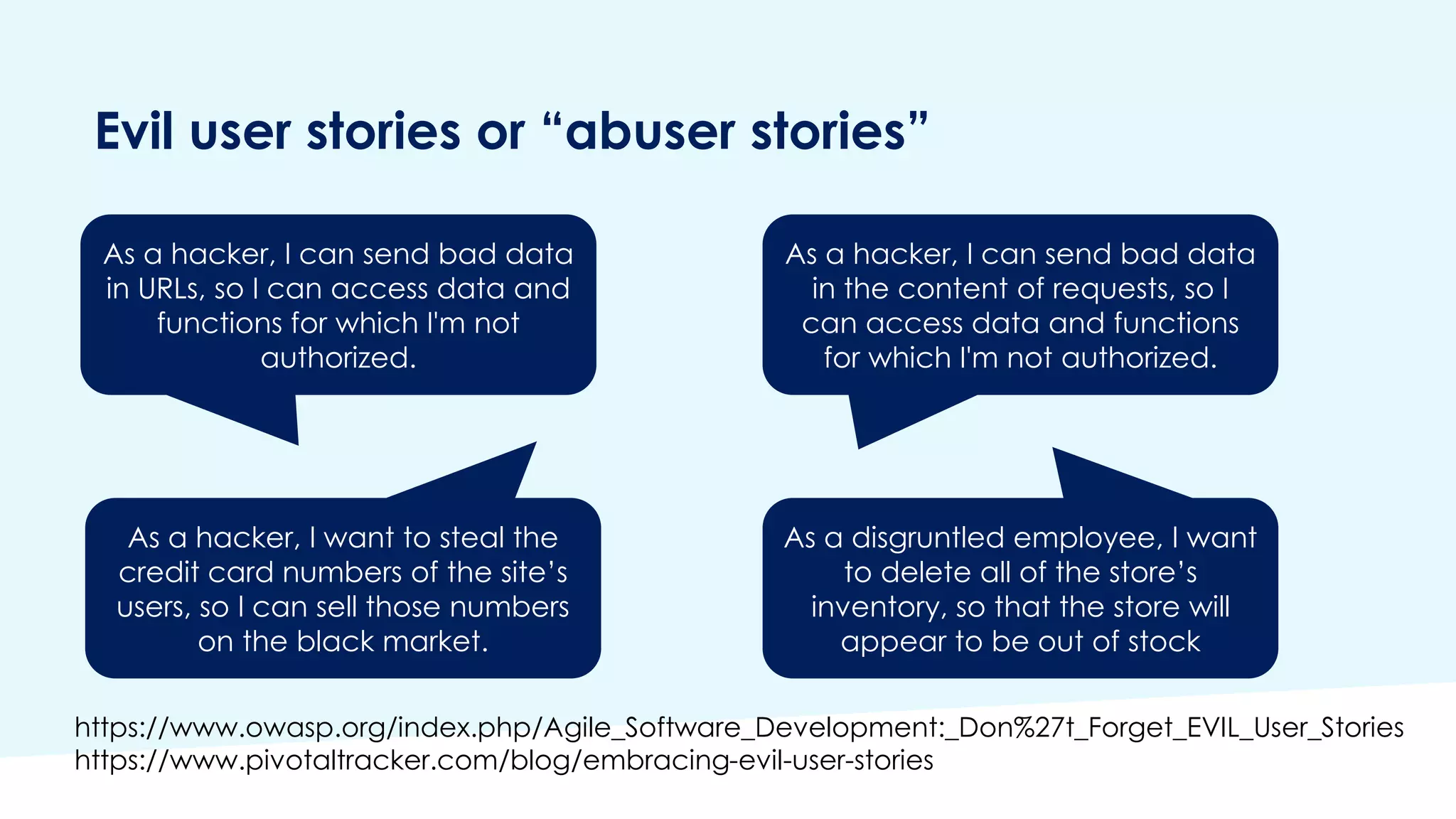 Evil User Stories - Improve Your Application Security | PDF