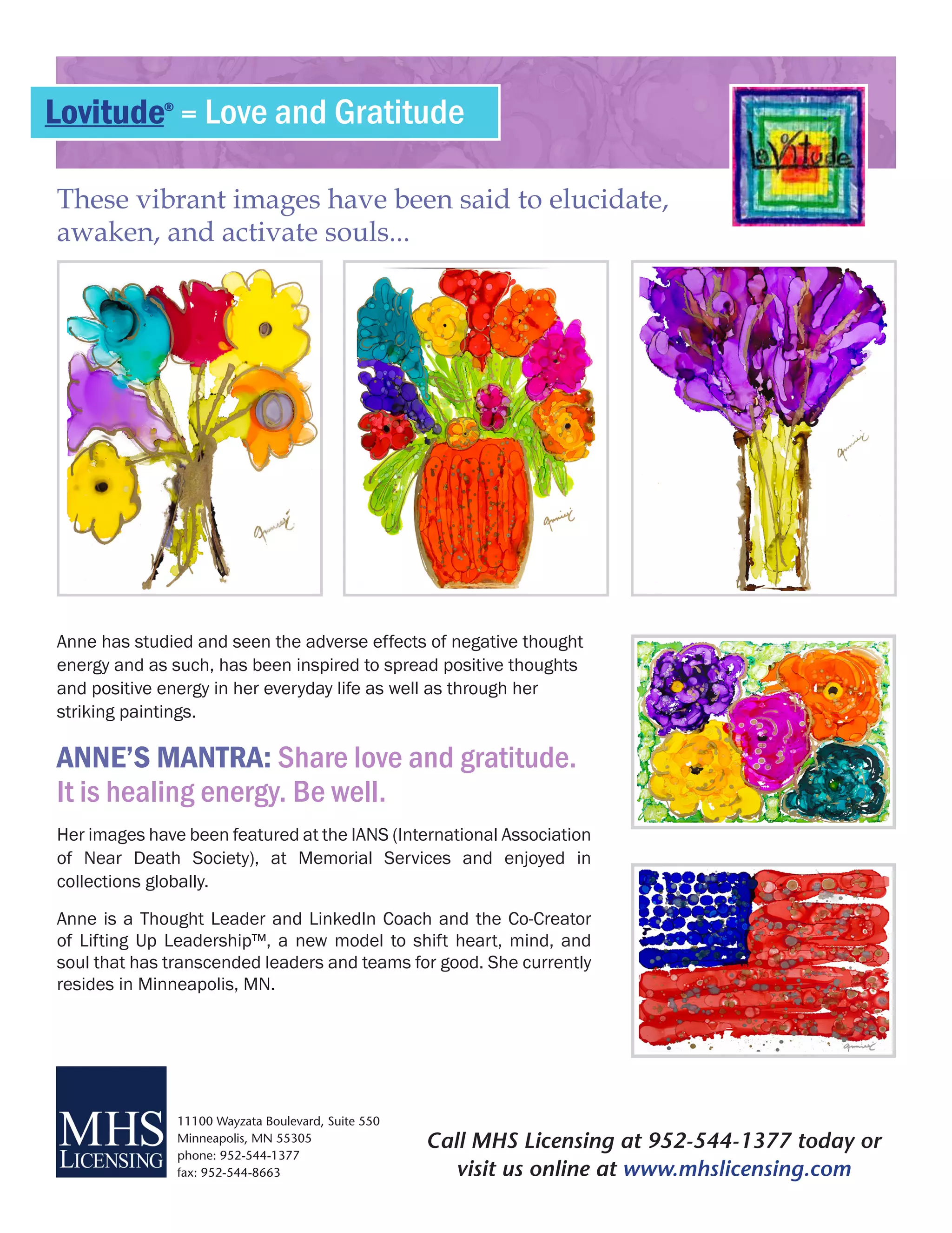 Anne Pryor Lovitude Soul Painter Bio | PDF