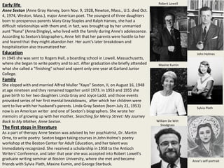 Anne Sexton: the famous American poetess | PPT