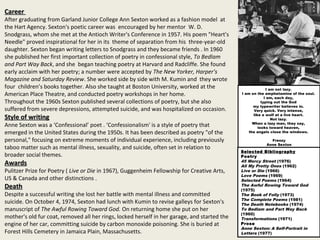 Anne Sexton: the famous American poetess | PPT