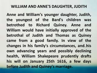 Shakespeare's Family Life | PPTX