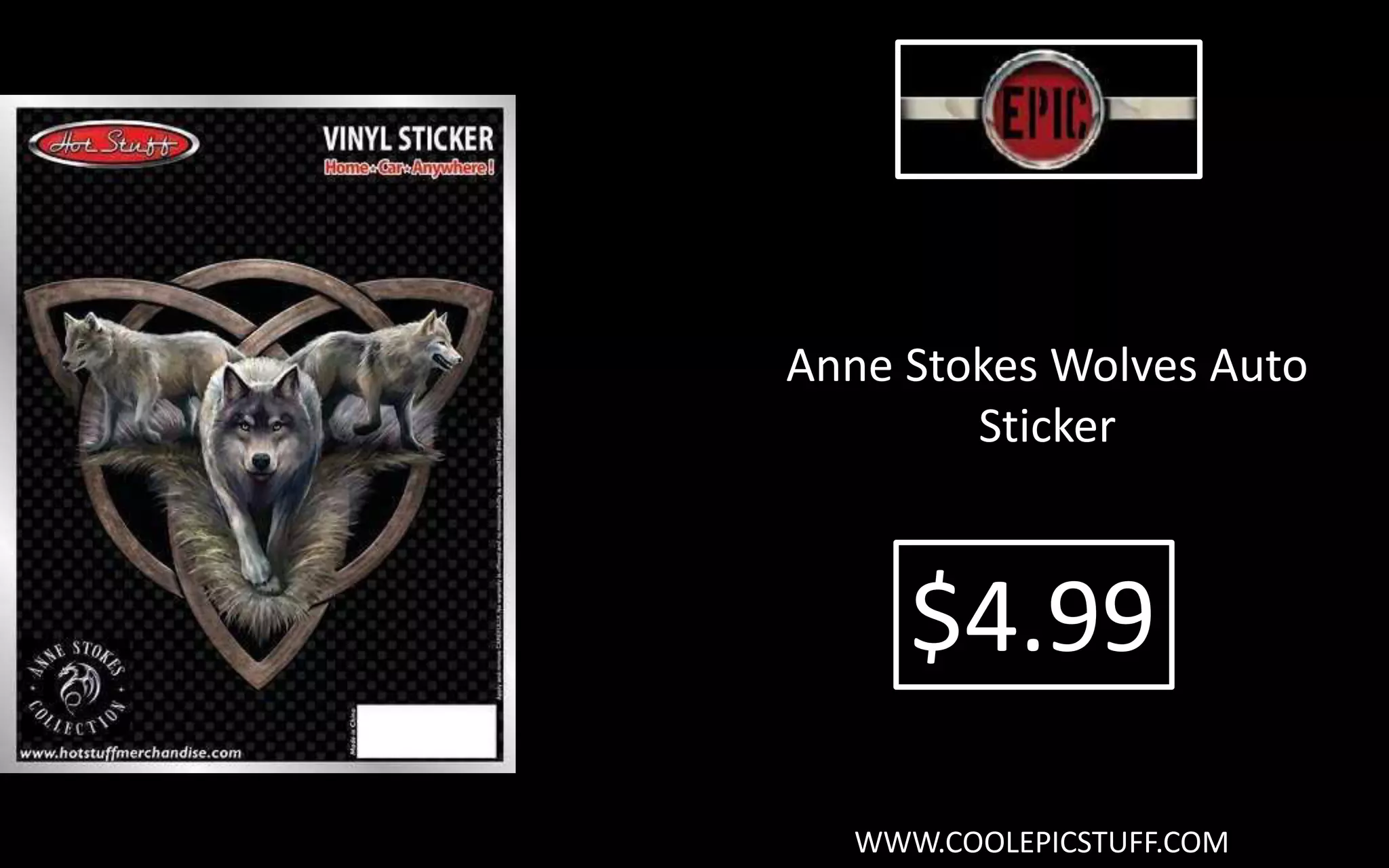 Anne Stokes Wolves Auto Sticker - Cool Epic Stuff | PDF