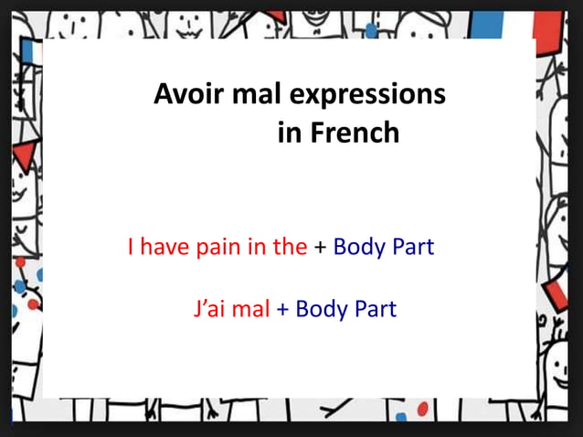 avoir mal expressions | PPTX