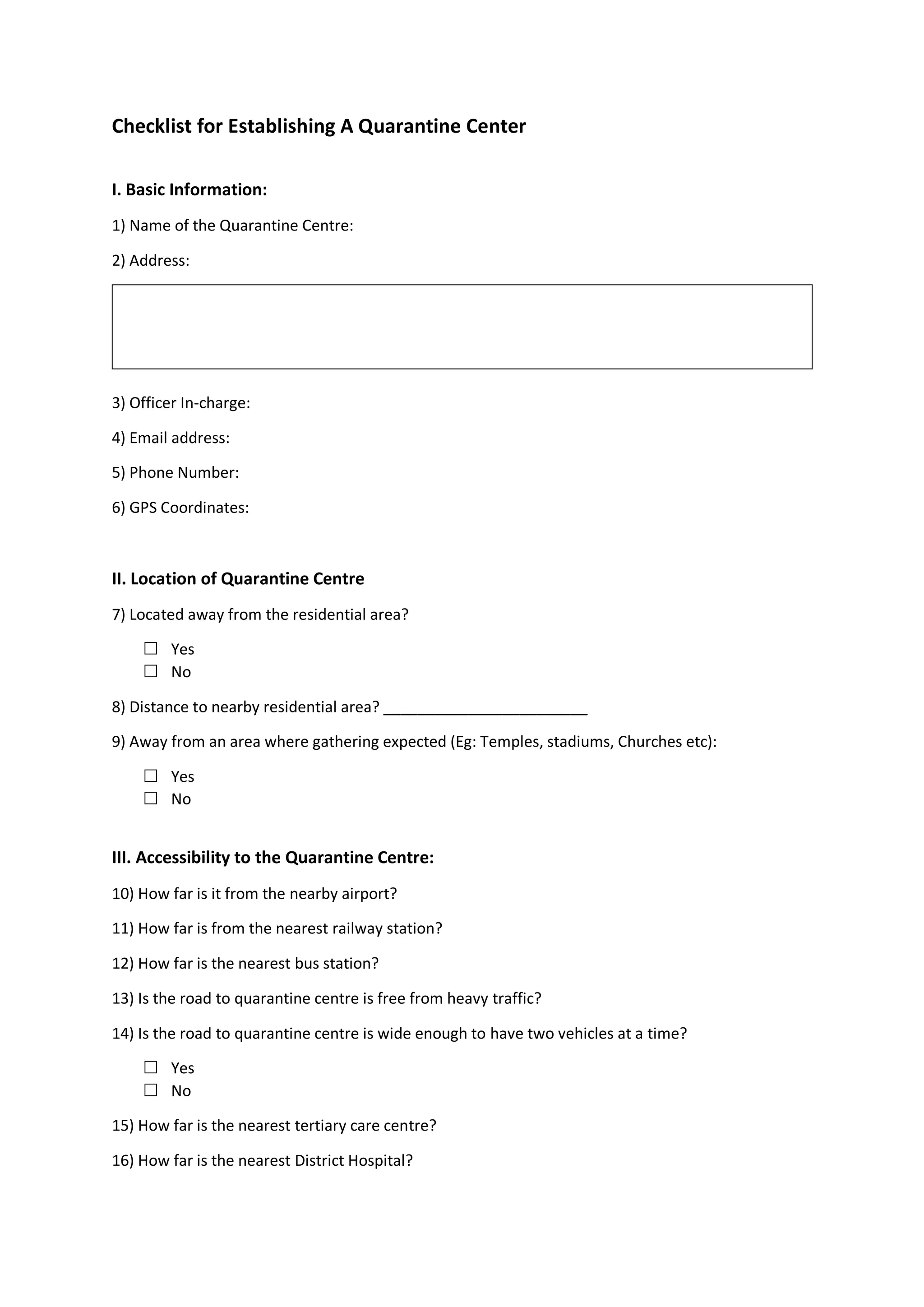 Annex 12-checklist-for-establishing-a-quarantine-centre | PDF