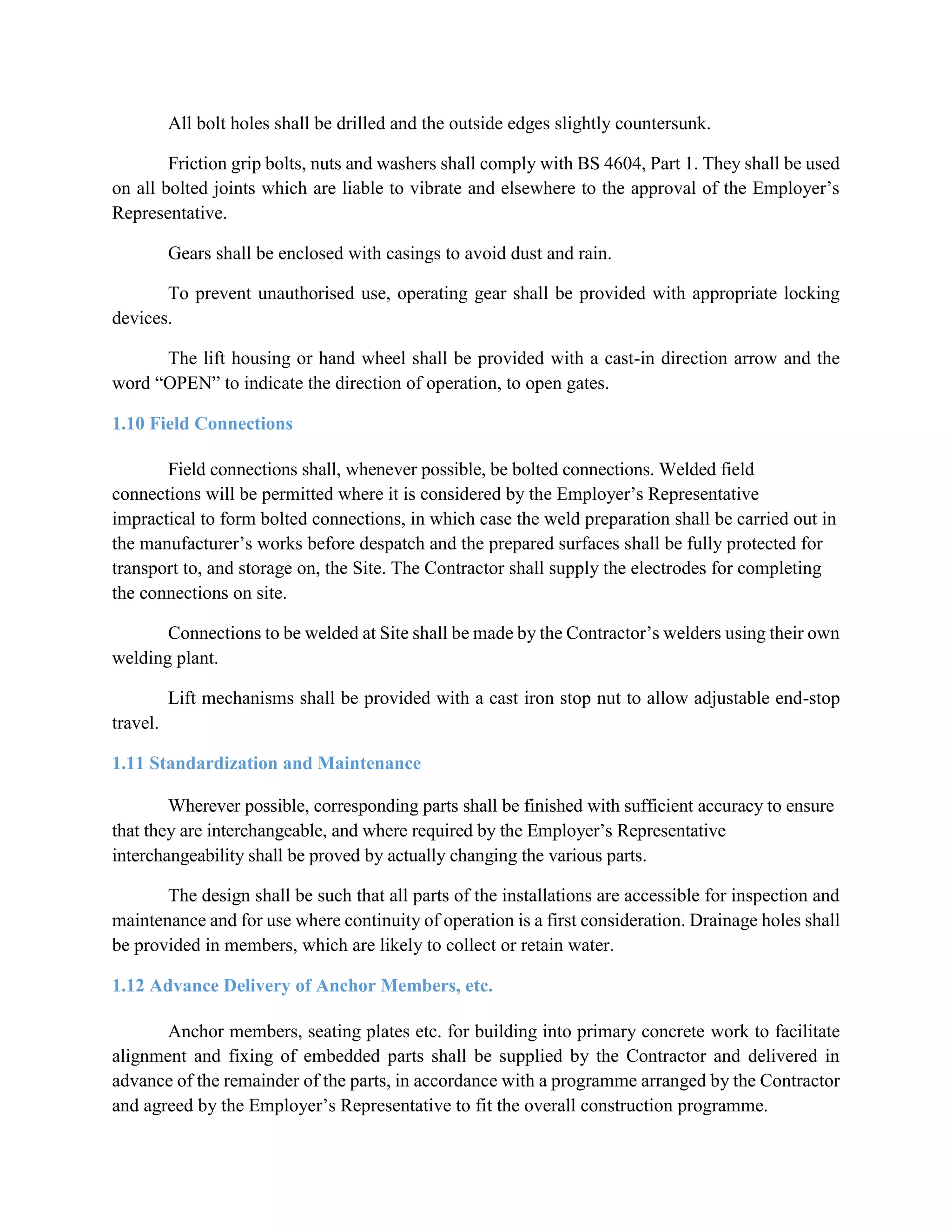 Annex 1 technical specification-gates | PDF