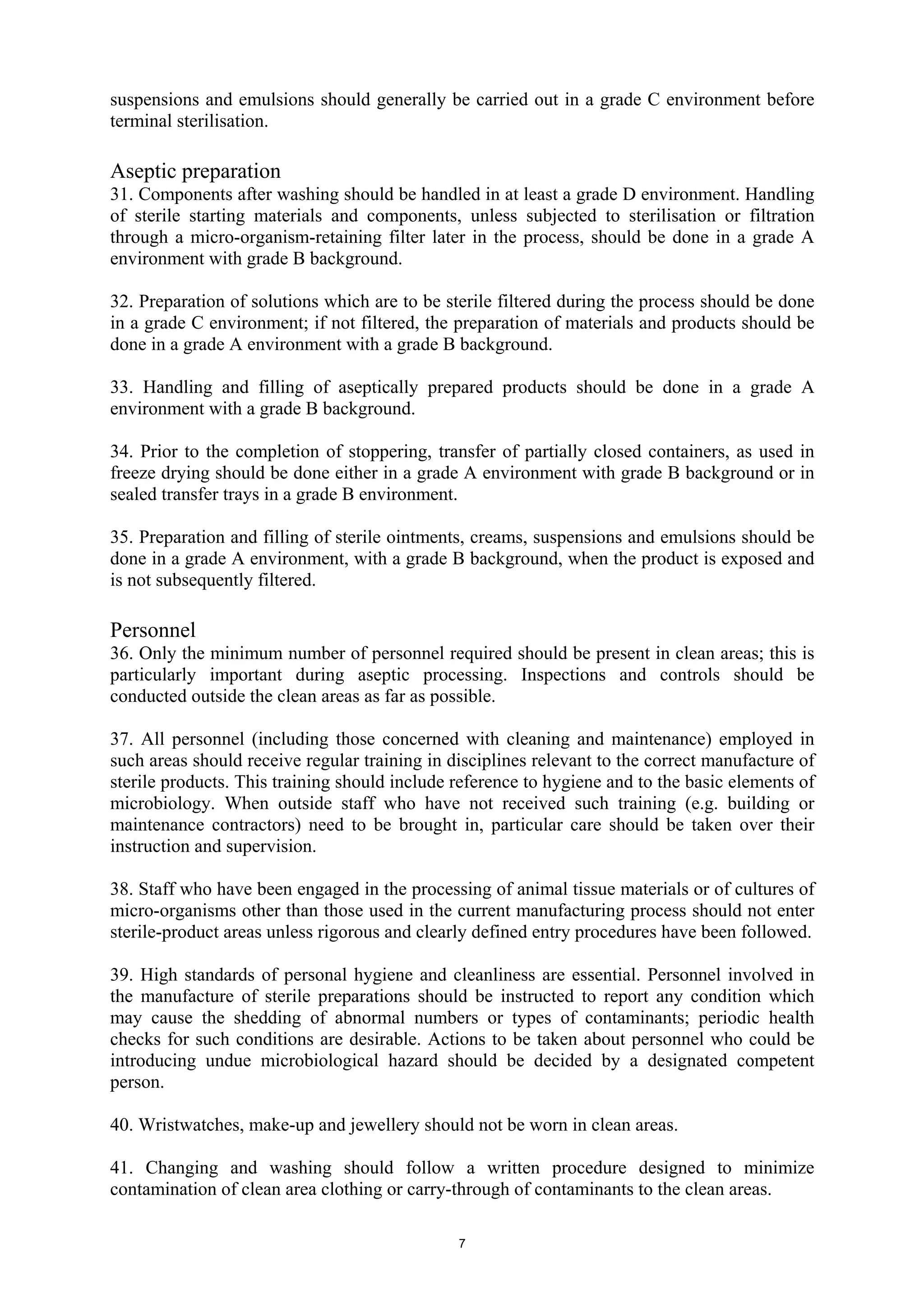 GMP EU annex 1 | PDF