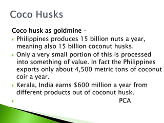 Enhancement Entry Points in the Coconut Value Chain (Selected Case ...