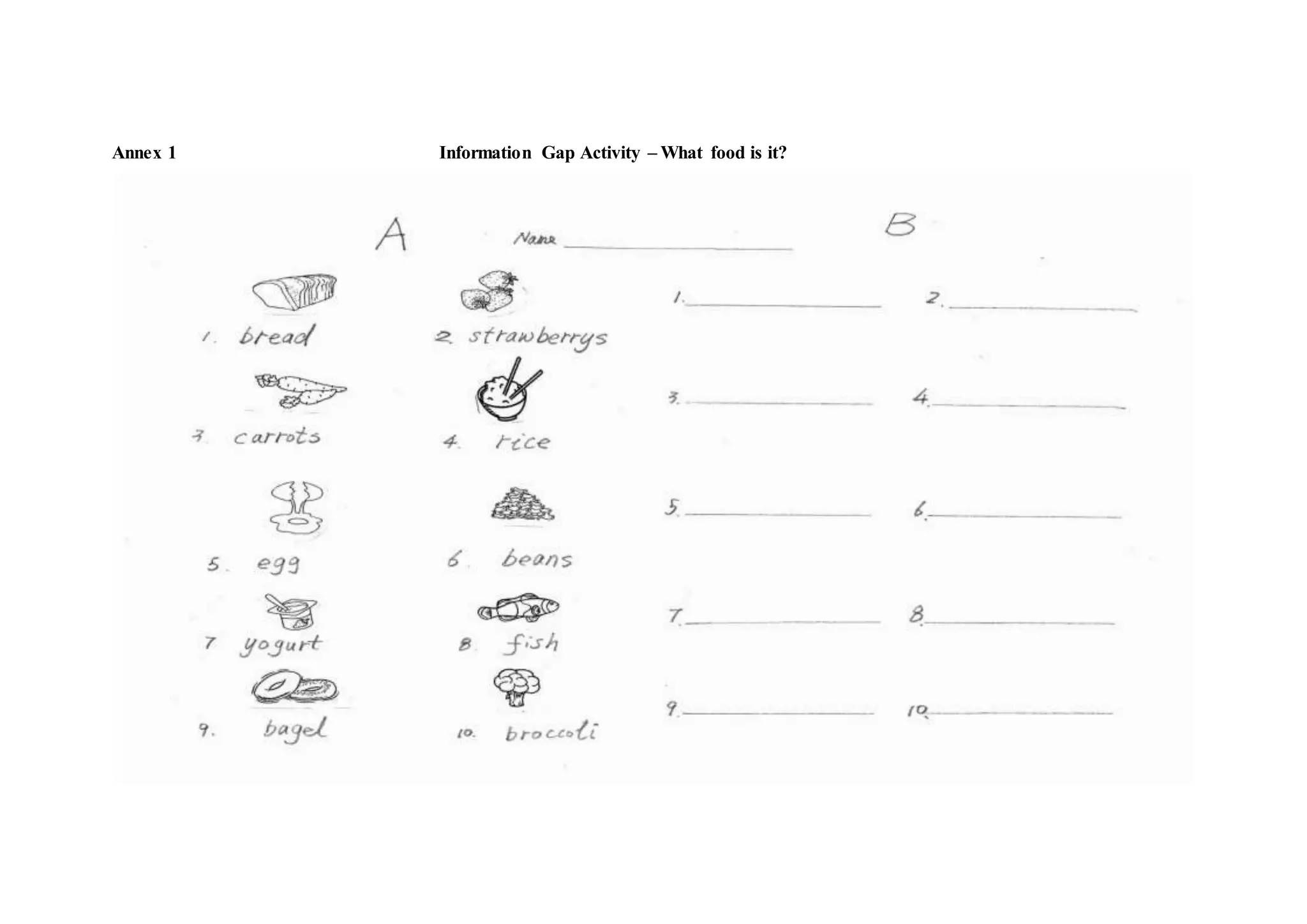 Annex 1 information gap activity-what food is it | DOCX