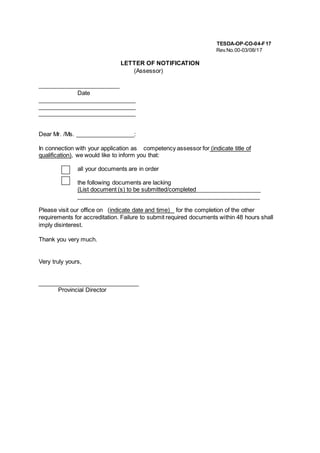 Annex 10 - Accreditation Assessors Forms.docx