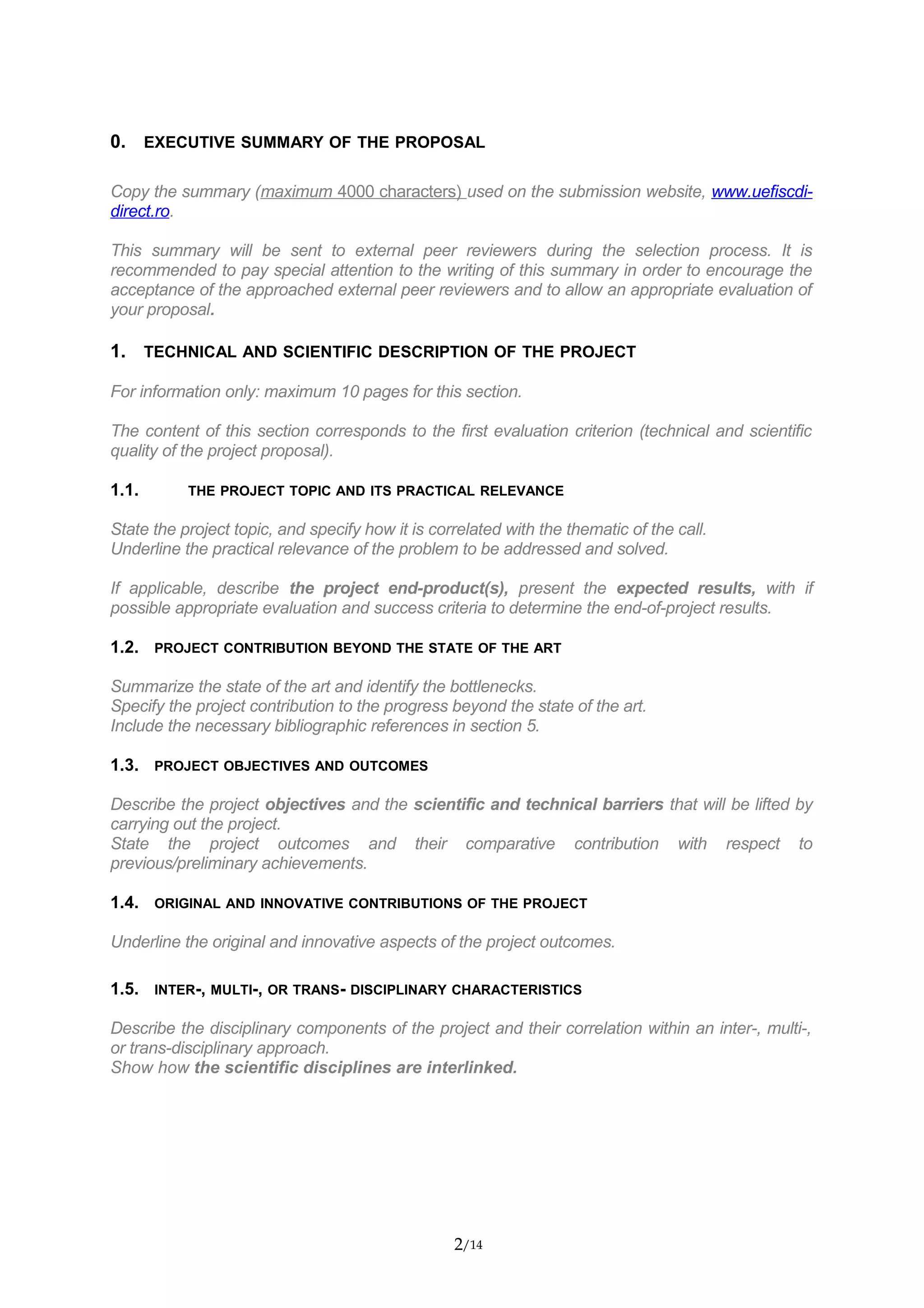 Annex 1 2 core funding application | PDF