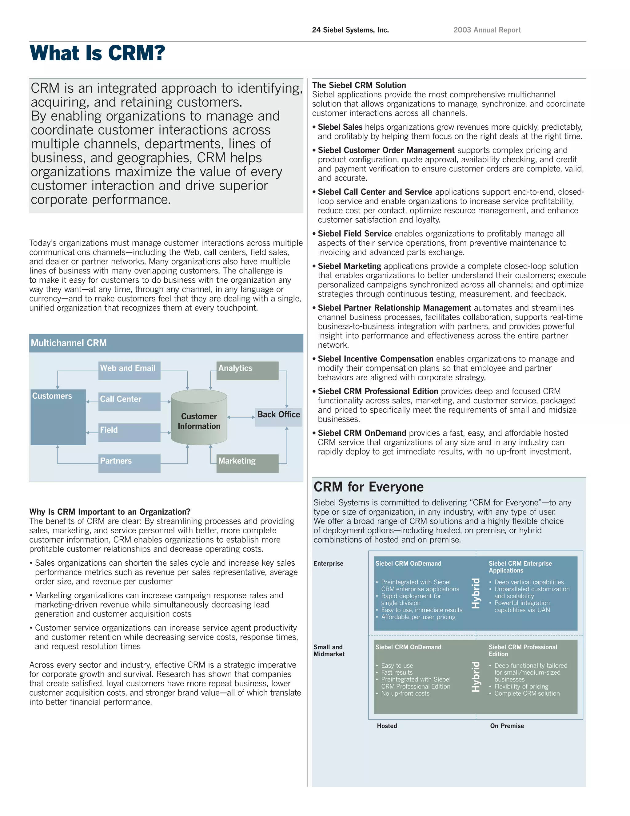 Siebel Annual Report | PDF