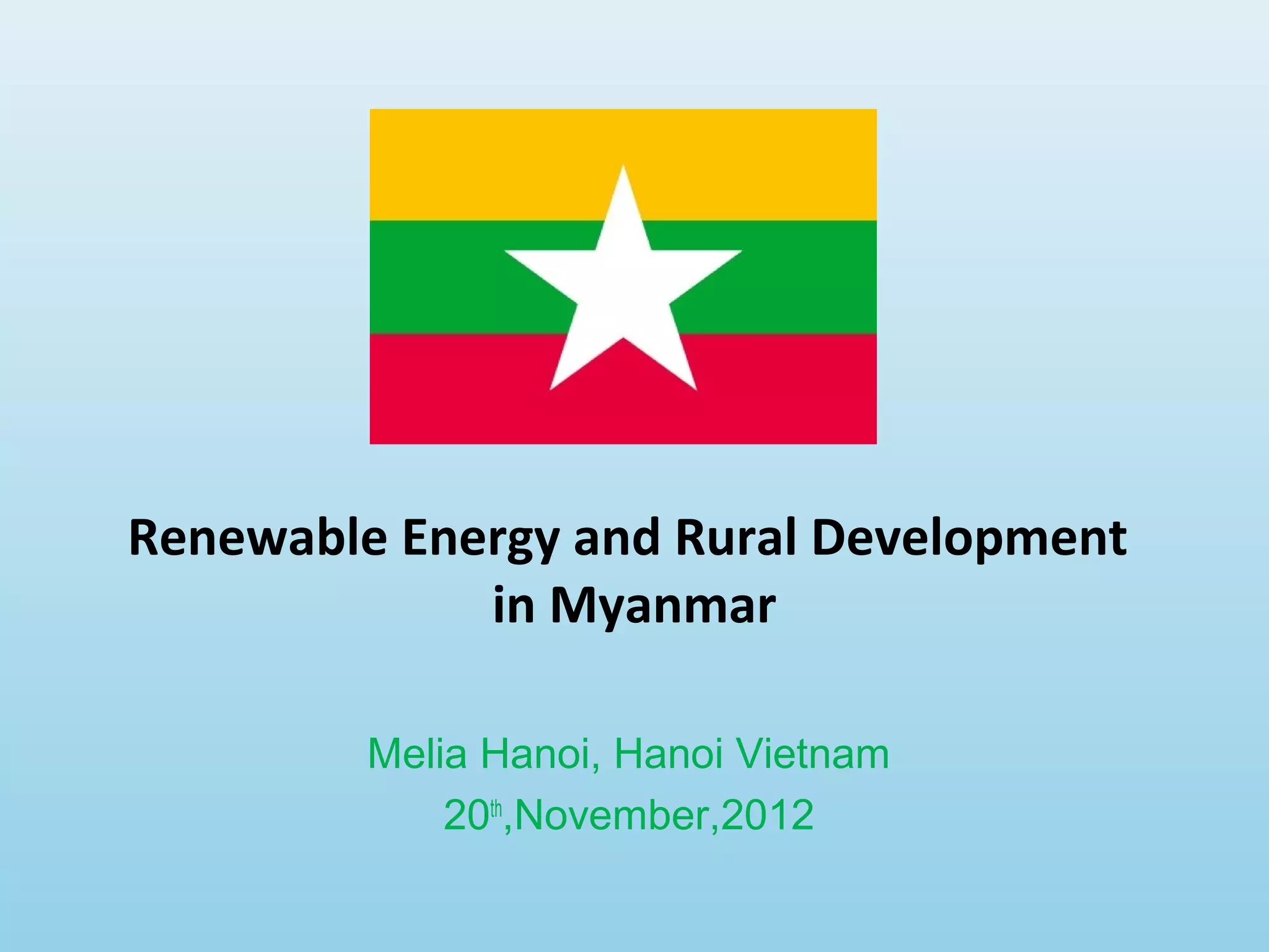 Annex 20 (myanmar) renewable energy | PPT