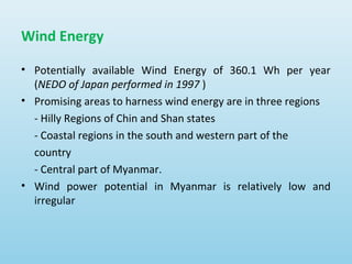 Annex 20 (myanmar) renewable energy | PPT